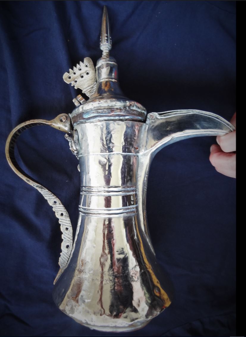 Antique Omani silver coffeepot named Dallah